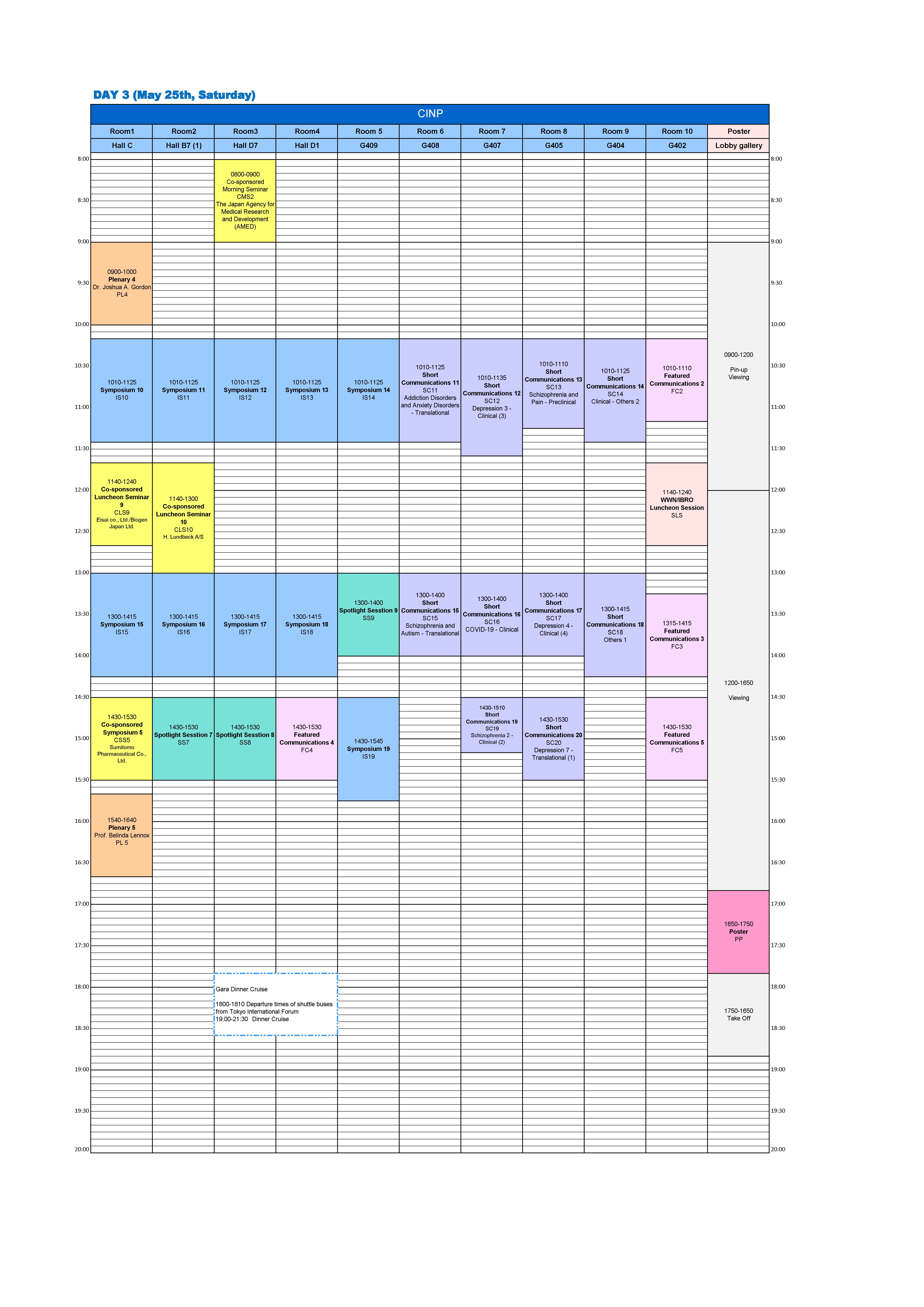 Program at a glance - CINP2024